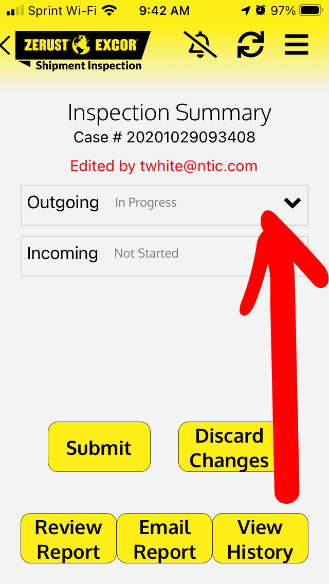 Creating an Outgoing Inspection | Z-CIS® Inspection App